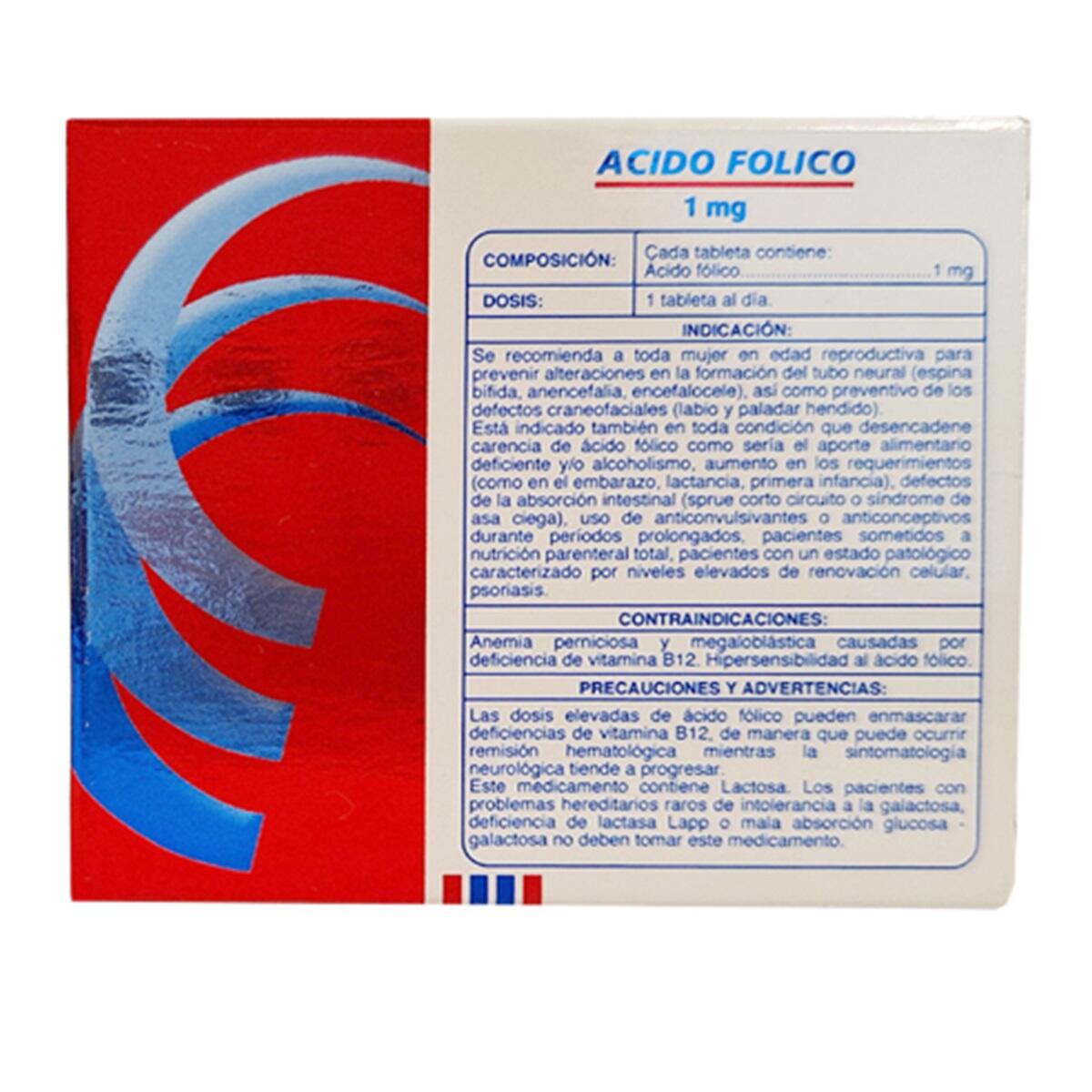 Acido Folico 1 Mg X 20 Tab