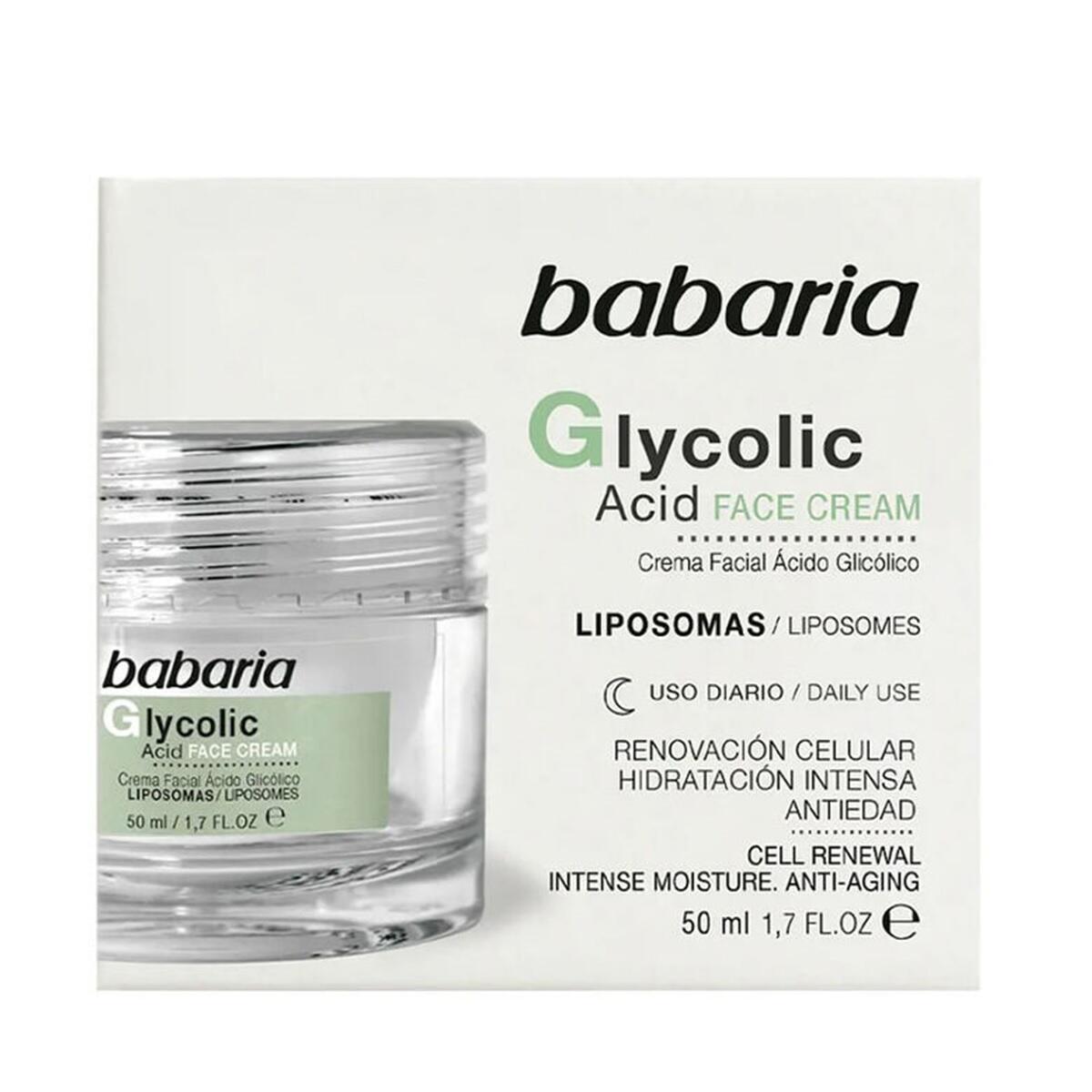Crema Facial Babaria Acido Glicolico X 50 Ml