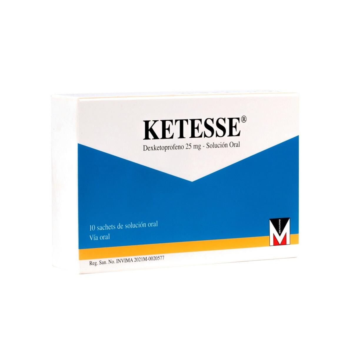 Ketesse Dexketoprofeno 25 Mg Solucion Oral X 10 Sachets