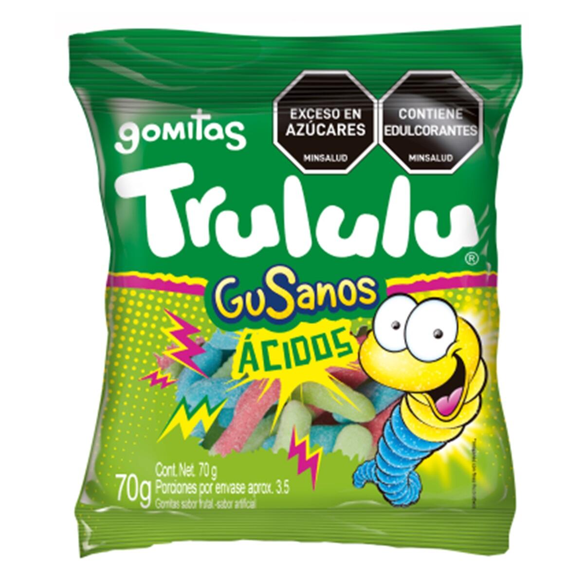 Gomitas Trululu Gusanos Acidos X 70 Gr