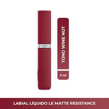 Labial Liquido Loreal Paris Le Matte Tono Wine Not X 5 Ml