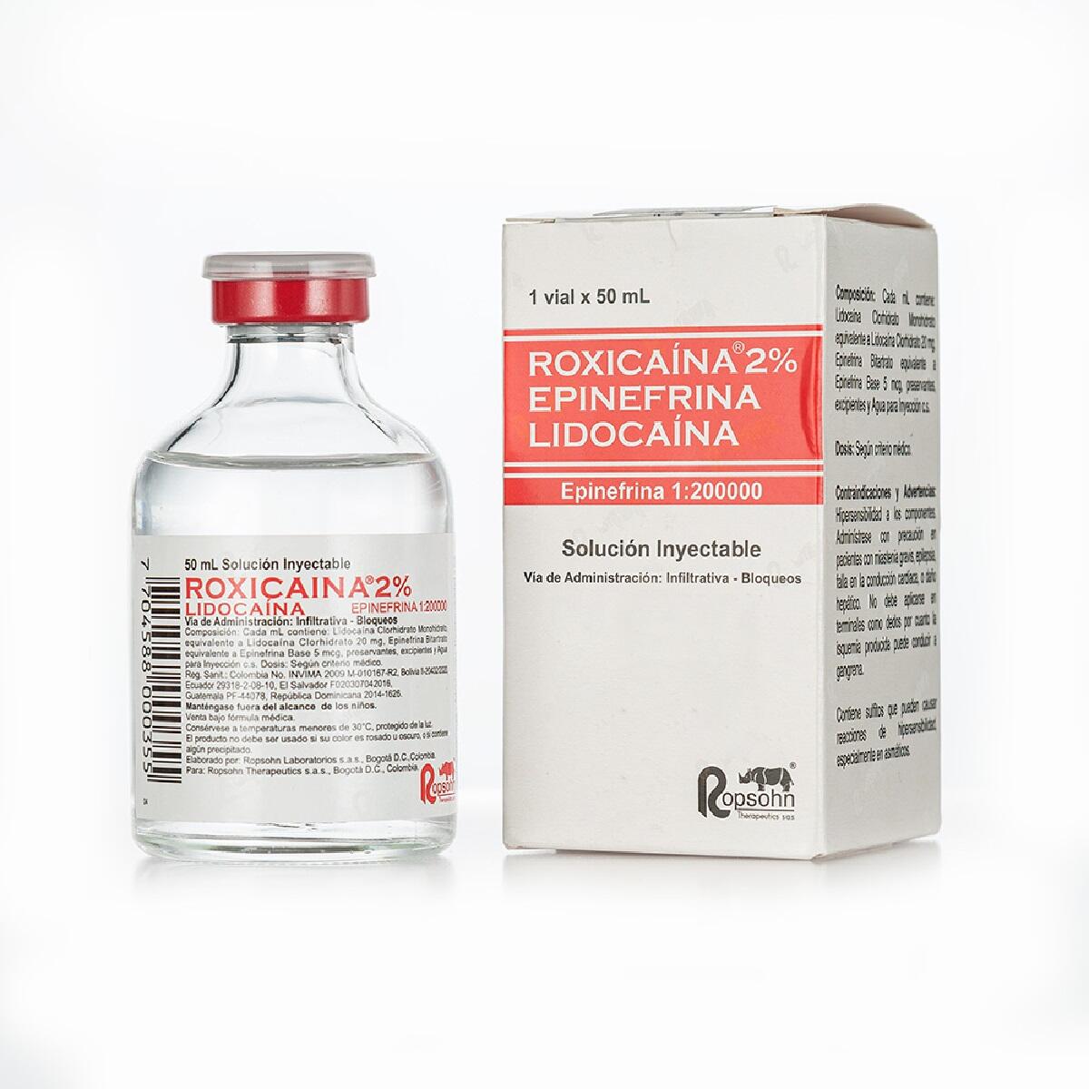 ROXICAINA 2% EPINEFRINA FRASCO X 20 ML