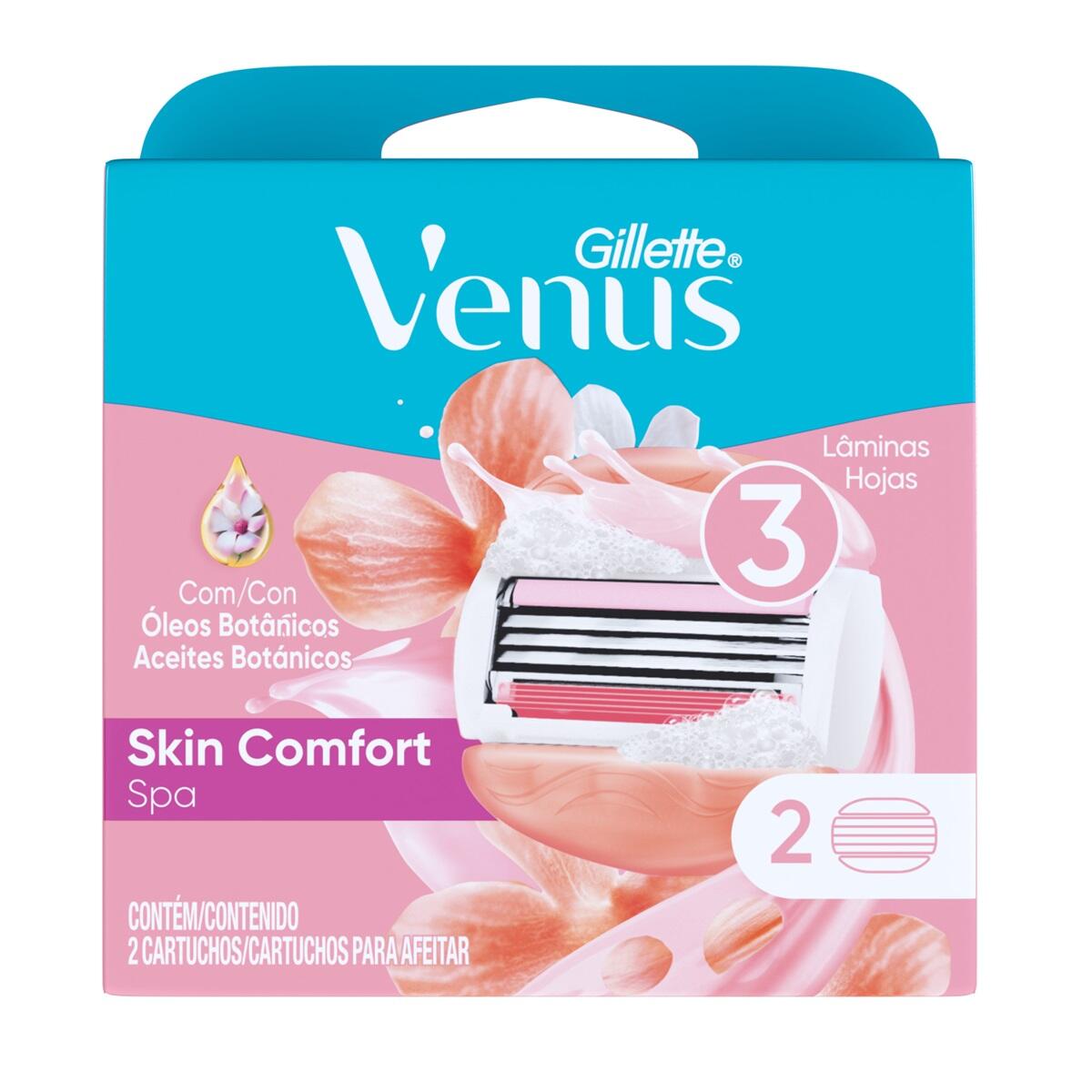 Repuesto Maquina Afeitar Gillette Venus Skin Comfort Spa X 2 Und