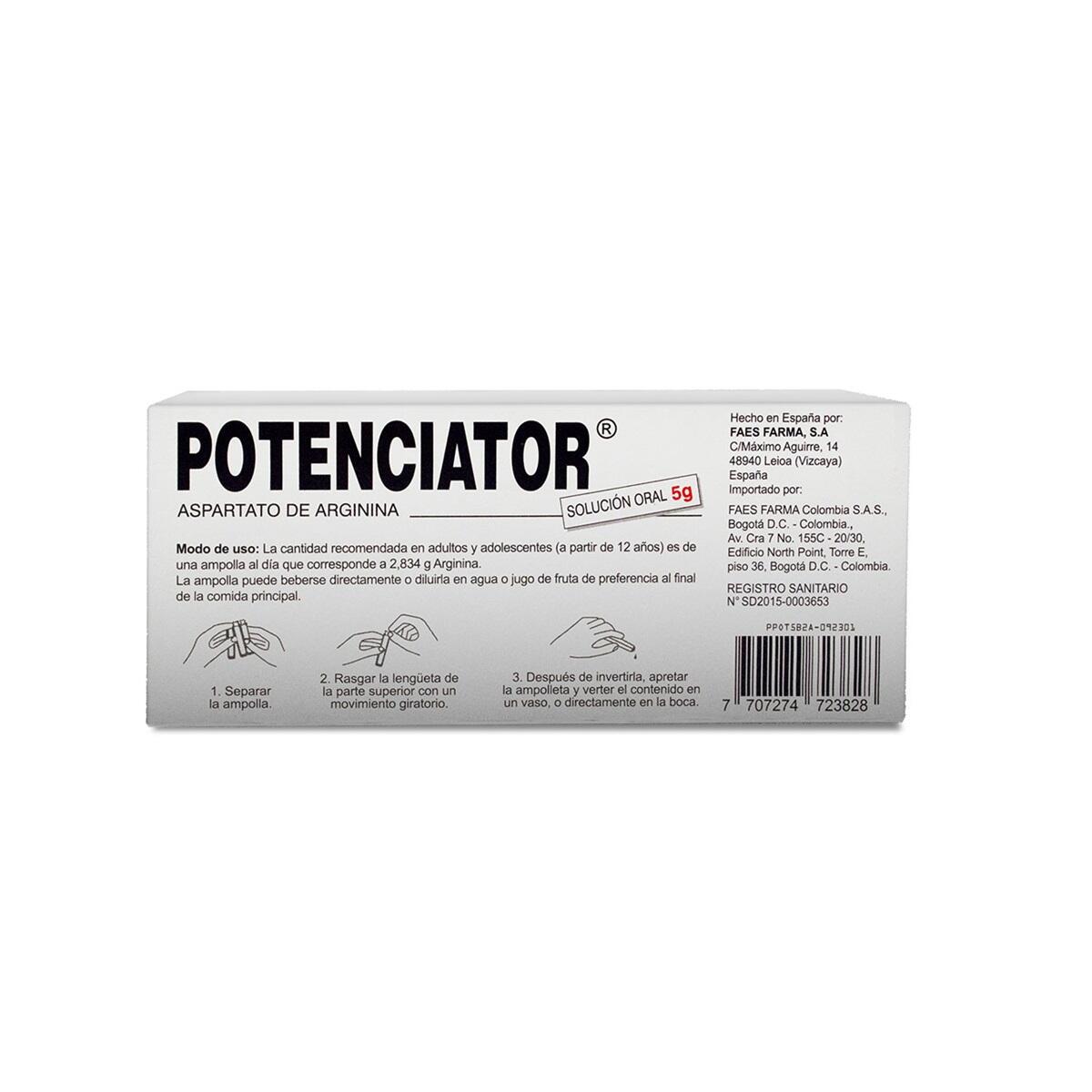 Potenciator Arginina 5 Gr X 2 Amp