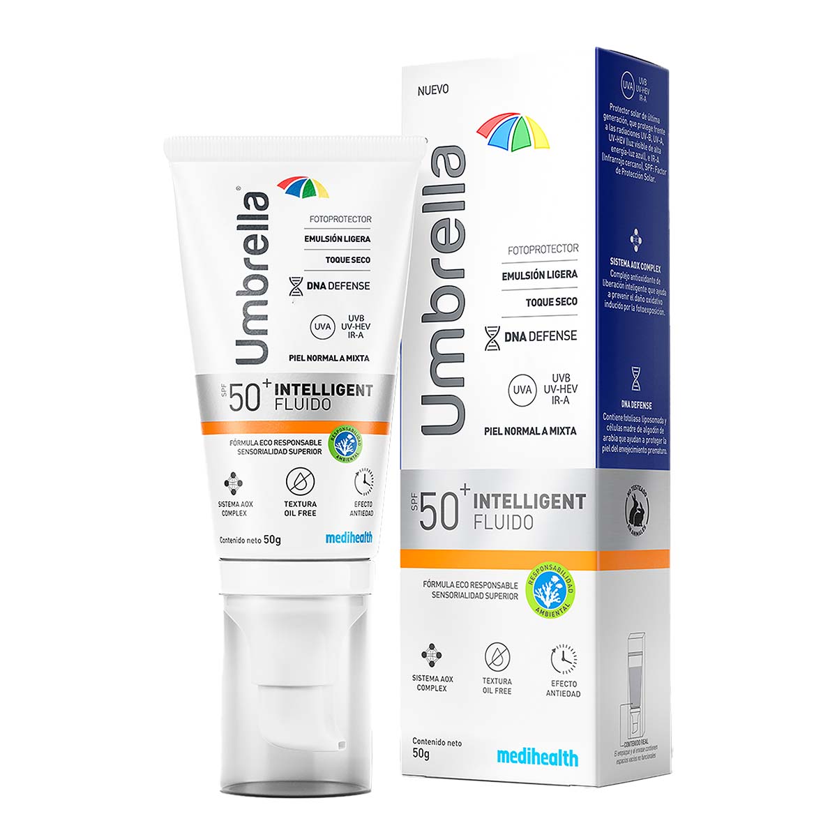 UMBRELLA INTELLIGENT FLUIDO SPF 50+ TUBO X 50 GR