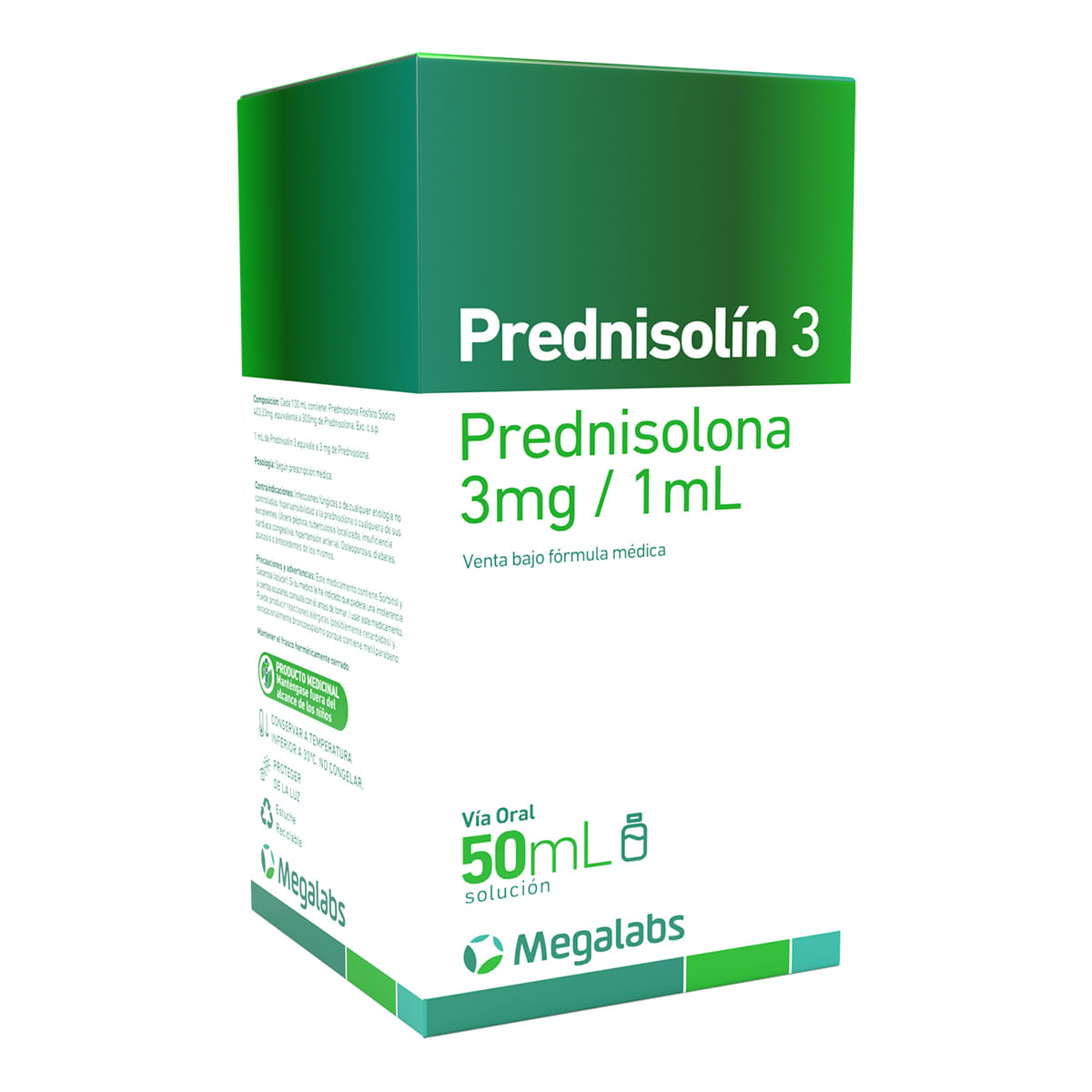 PREDNISOLIN 3MG/1ML FRASCO X 50 ML