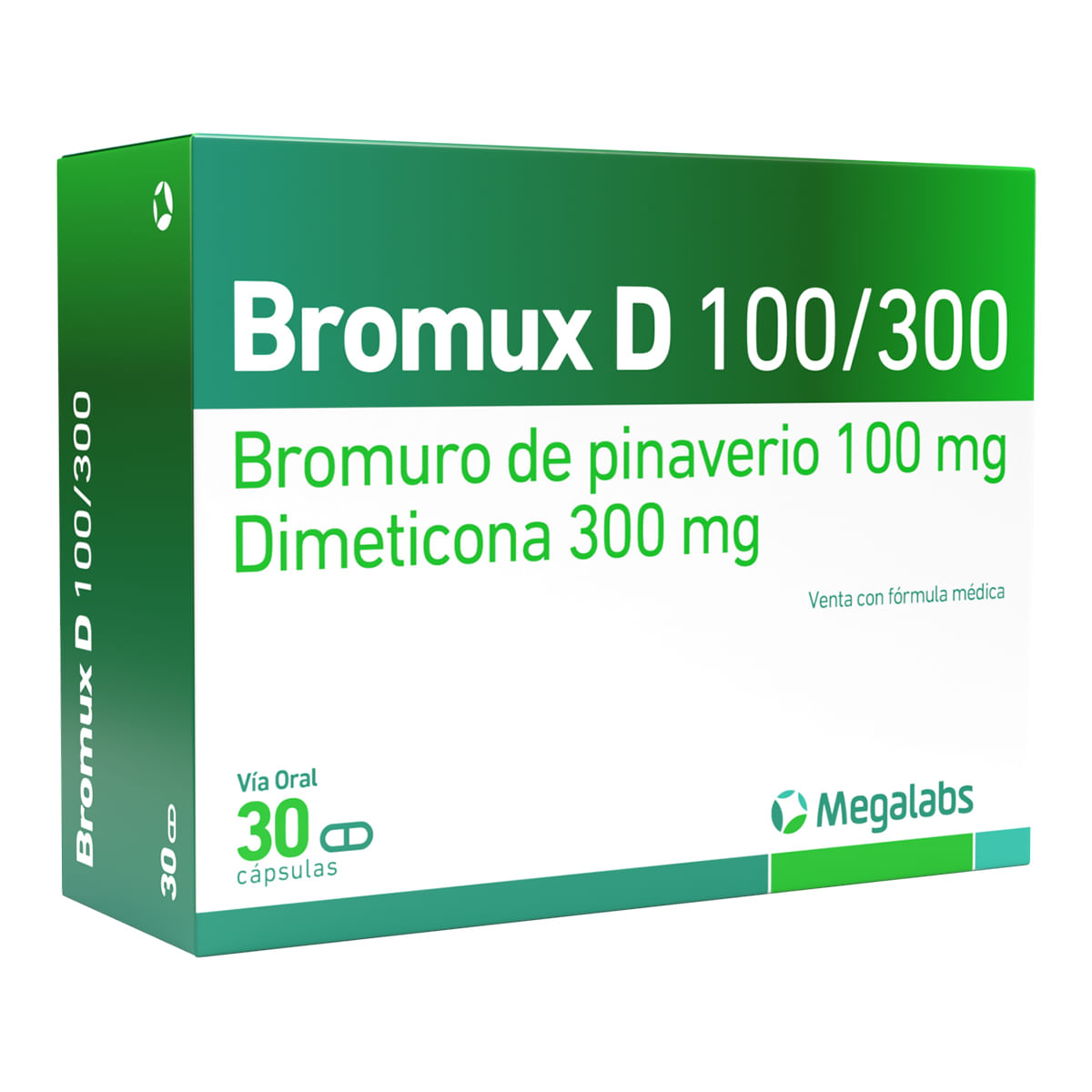 BROMUX D 100/300 MG CAJA X 30 CAPSULAS
