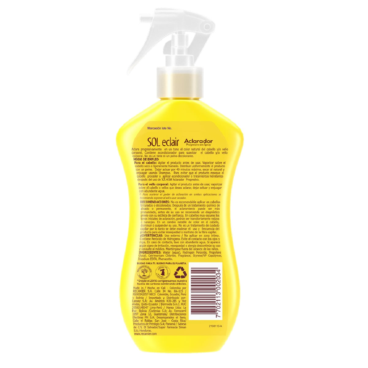 SOLECLAIR ACLARADOR CAPILAR FRASCO X 150 ML