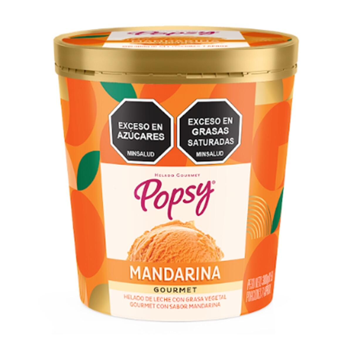 Popsy Helado Mandarina Gourmet X 300 Gr
