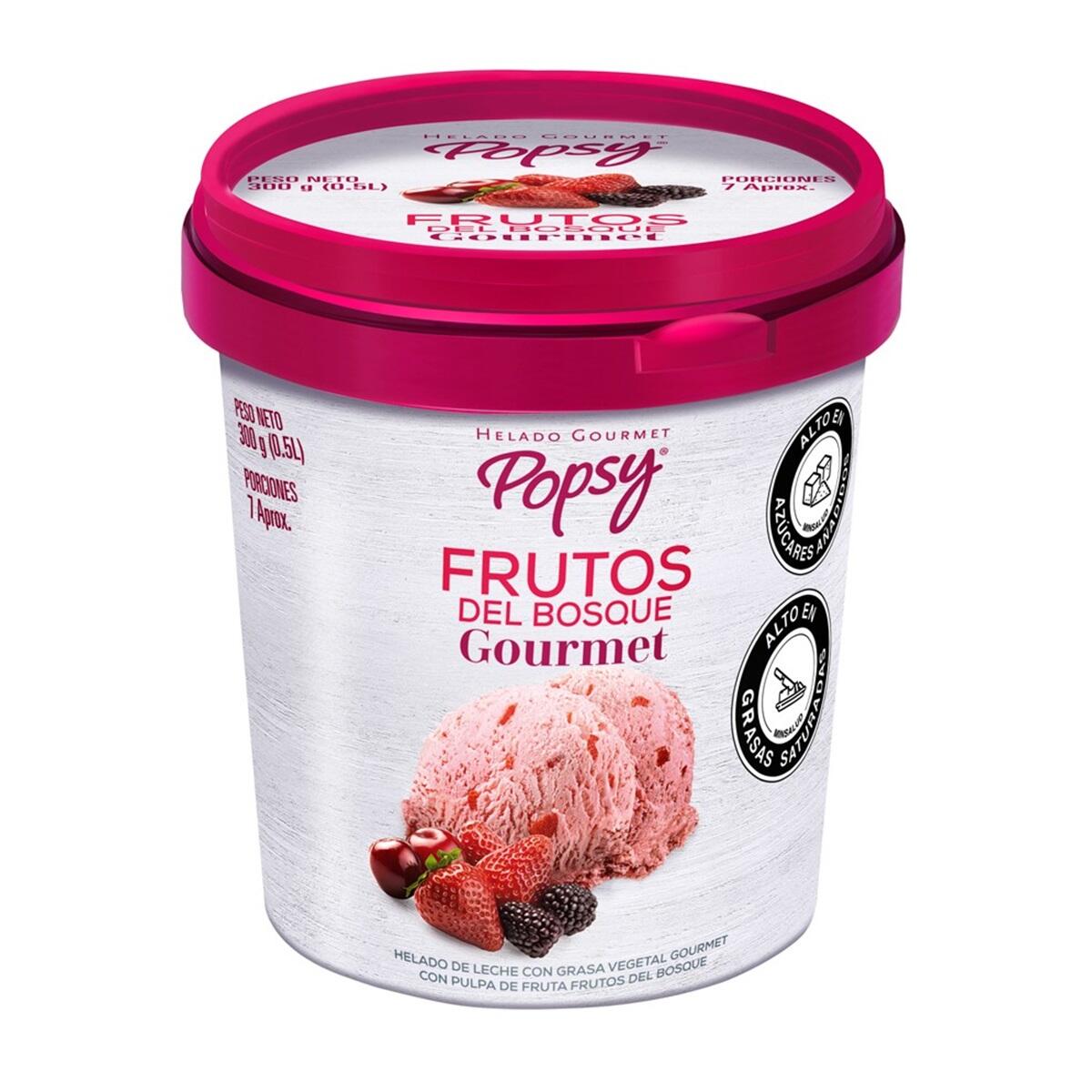 Popsy Helado Frutos Del Bosque Gourmet X 300 Gr