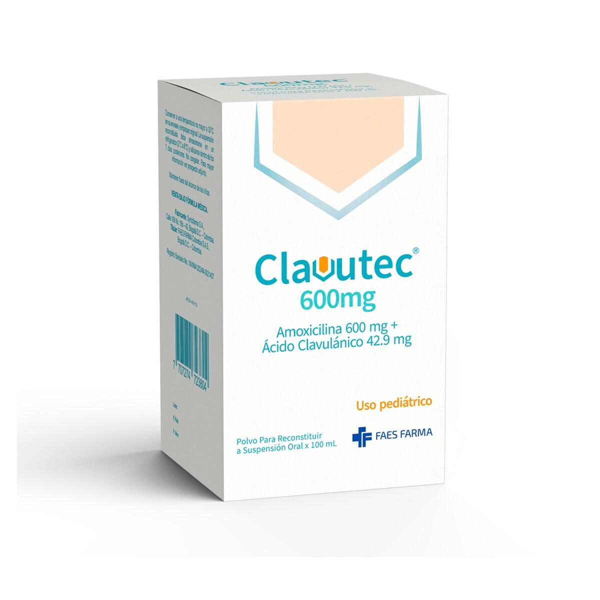 Clavutec Amoxicilina/acido Clavulanico 600/42.9 Mg Suspension X 100 Ml ...