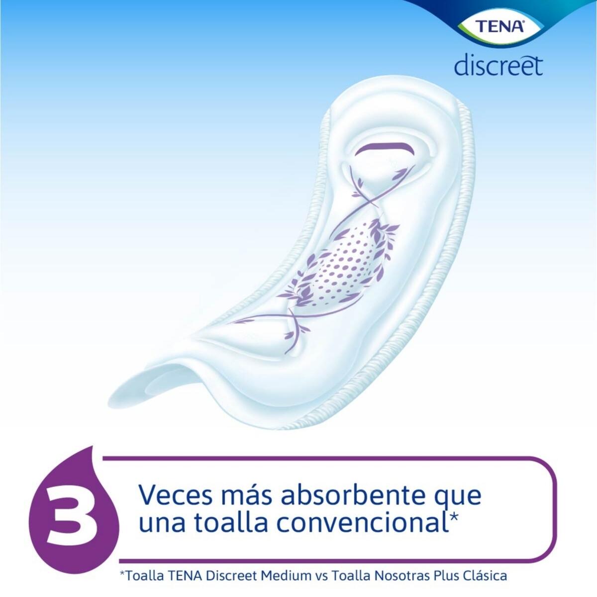 Tena Toalla Discreet Medium X 30 Und