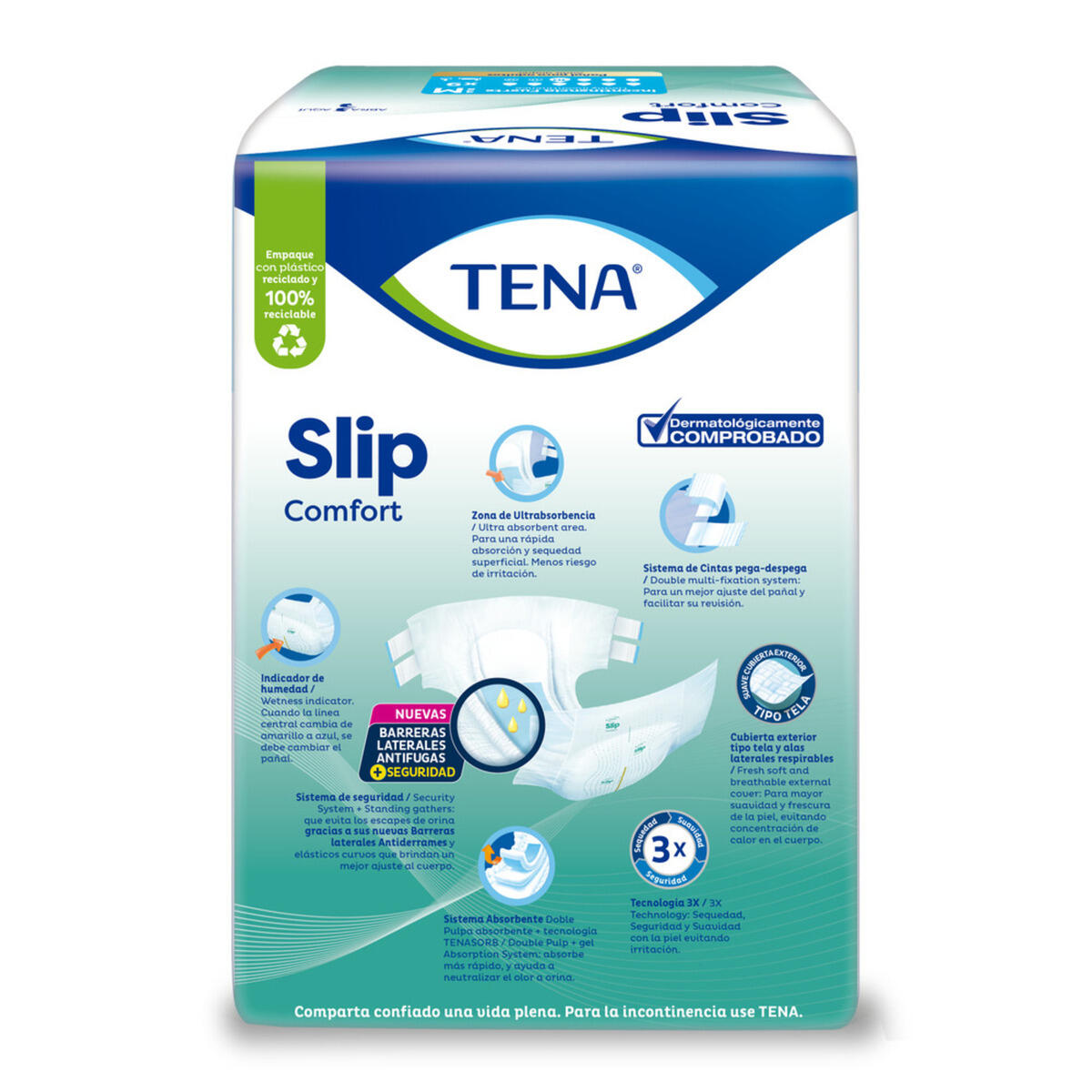 TENA BASIC MEDIANO PQTE X 9 UND