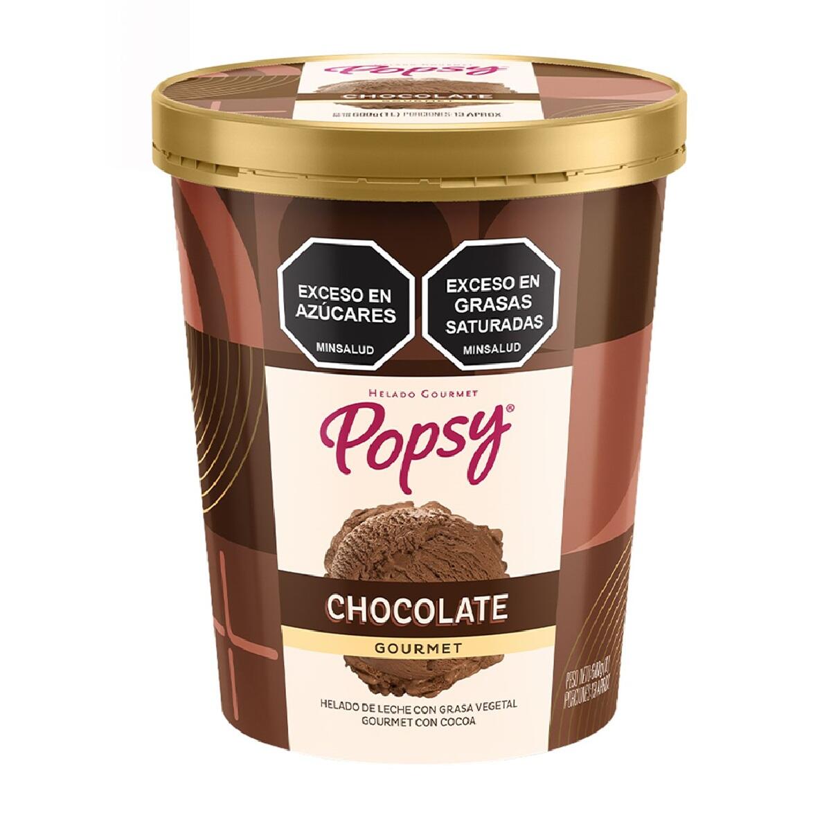 Popsy Helado Chocolate Gourmet X 1 Lt
