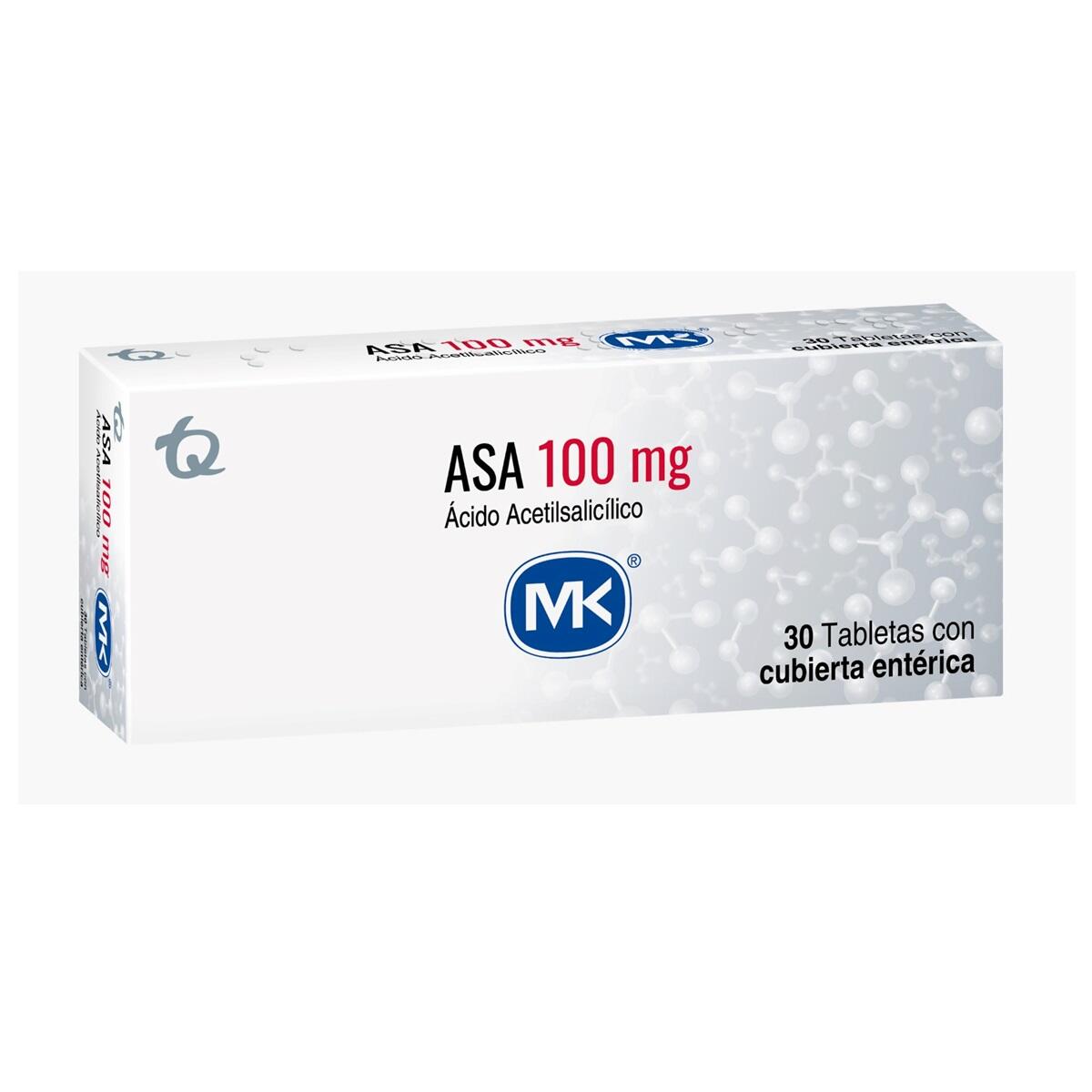 Asa Acido Acetilsalicilico 100 Mg X 30 Tabl