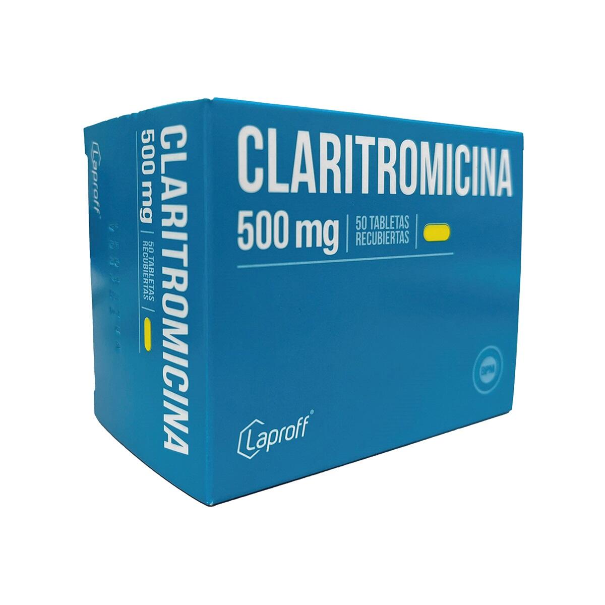Claritromicina 500 Mg X 50 Tabl