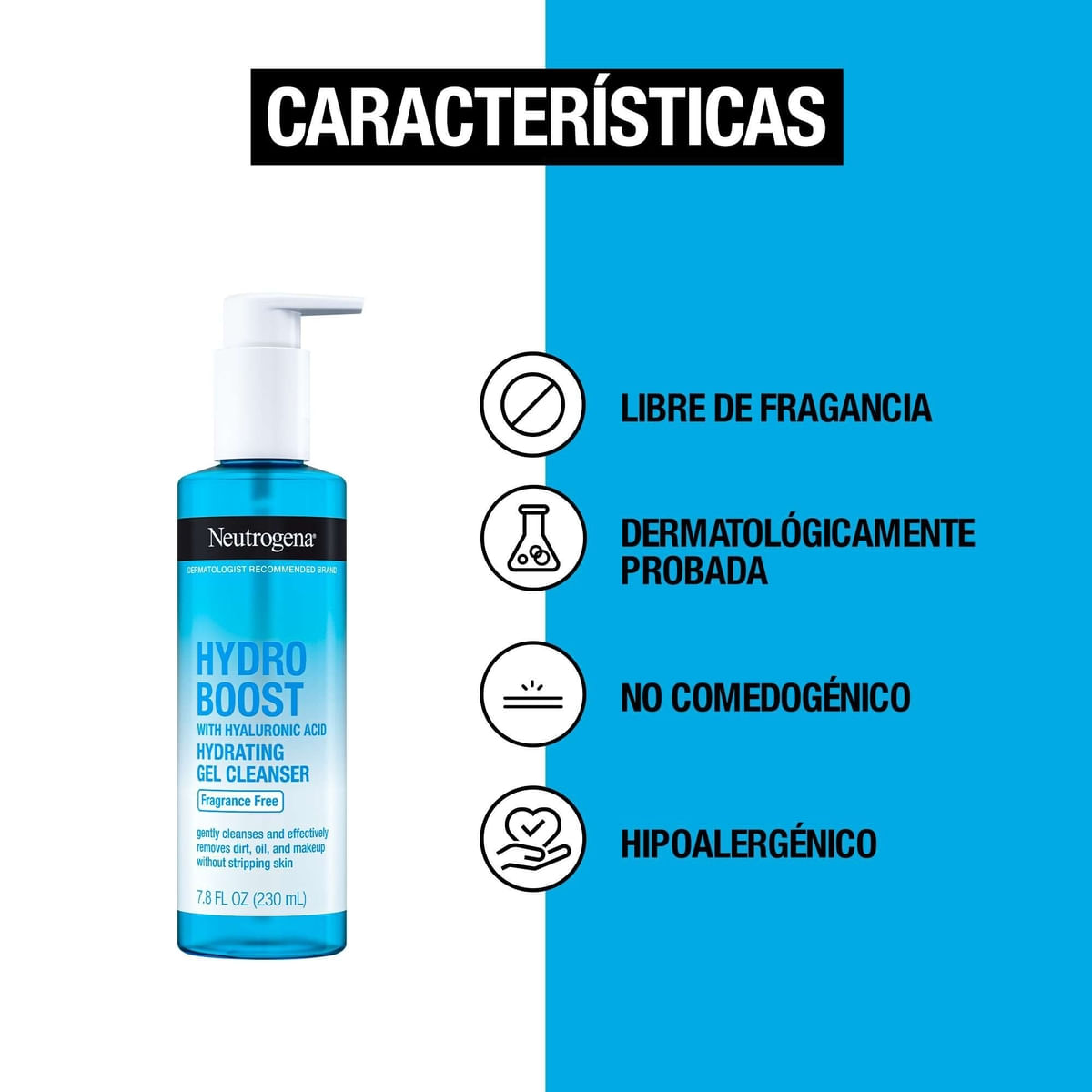 Neutrogena Hydro Boost Hydrating Gel Cleanser X 230 Ml