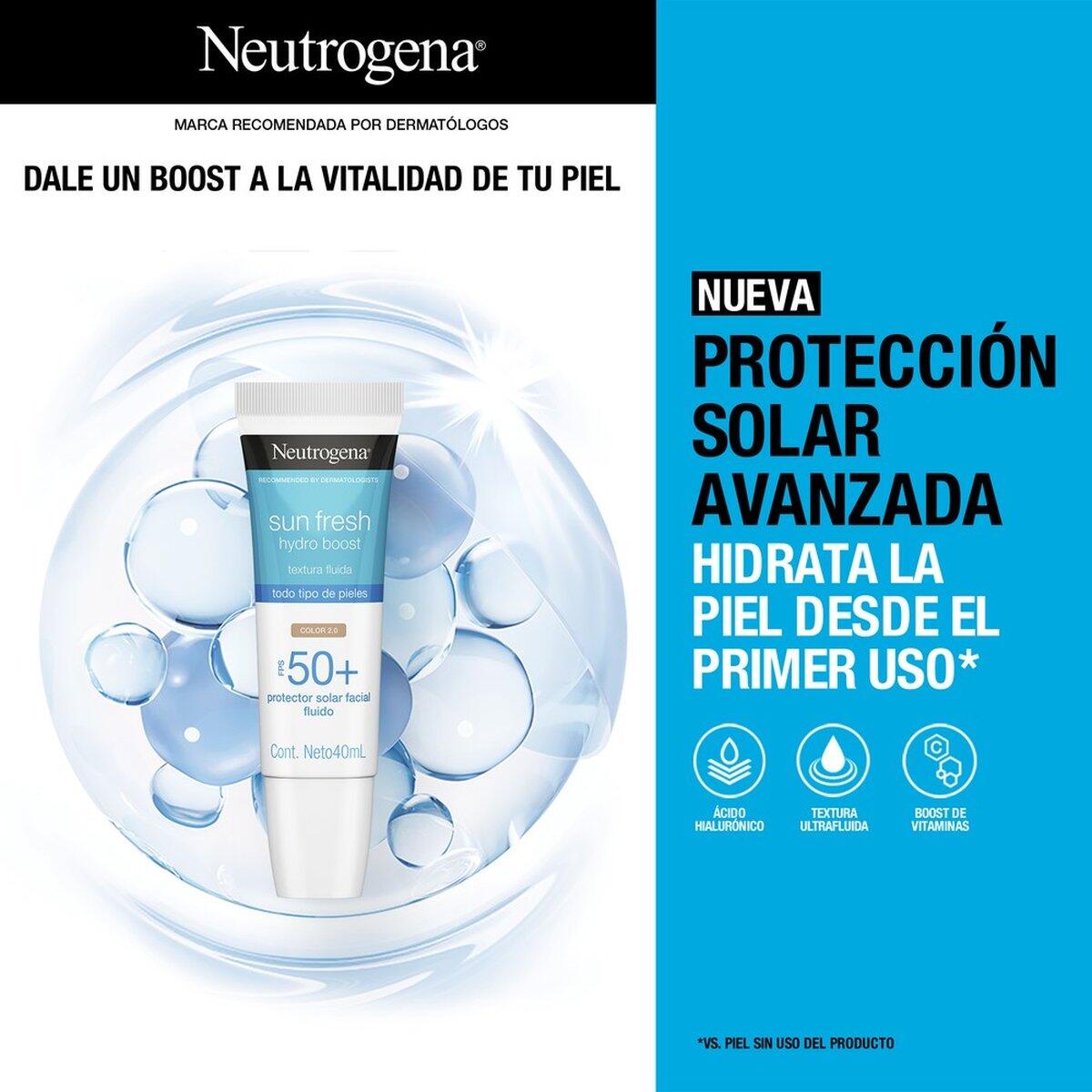 Protector Solar Facial Neutrogena Sun Fresh Color 20 Fps 50 X 40 Ml