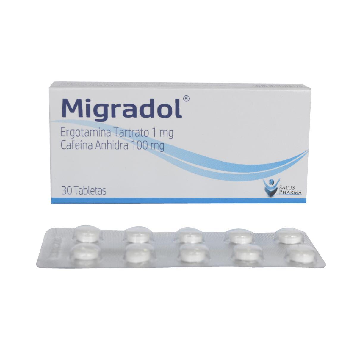 Migradol Ergotamina/cafeina 1/100 Mg X 30 Tabl - TuDrogueríaVirtual.com