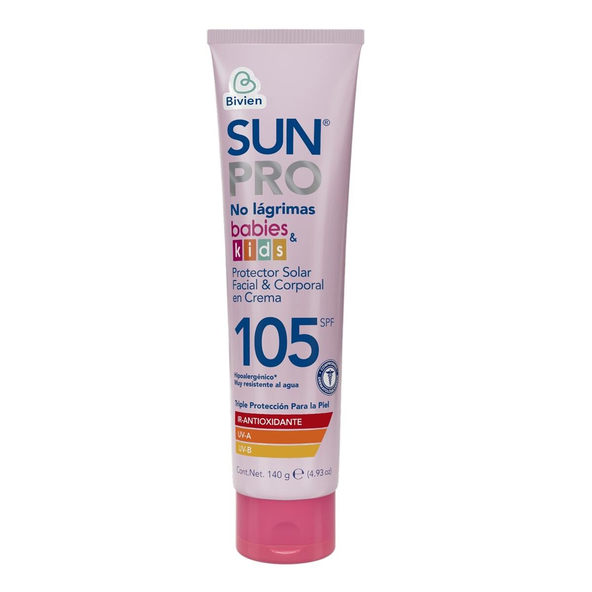 Protector Solar Sunpro Babies & Kids Spf 105 Crema X 140 Gr ...