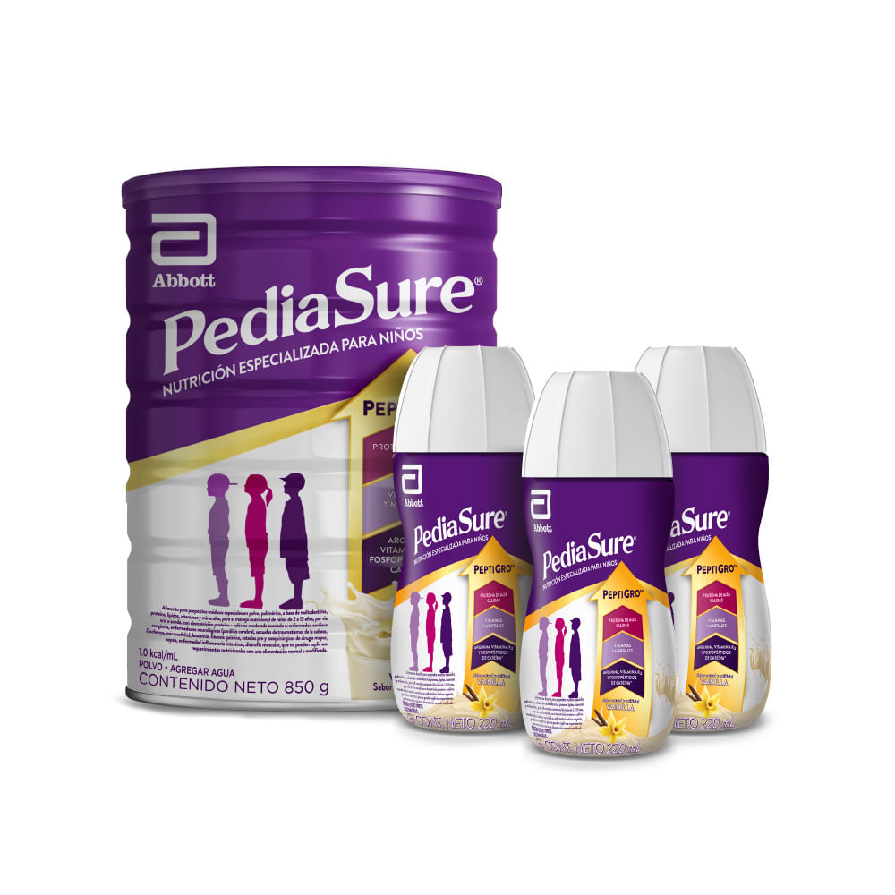 Pediasure Polvo Vainilla X 850 Gr Gratis 3 Pediasure Liquido Vainilla X ...