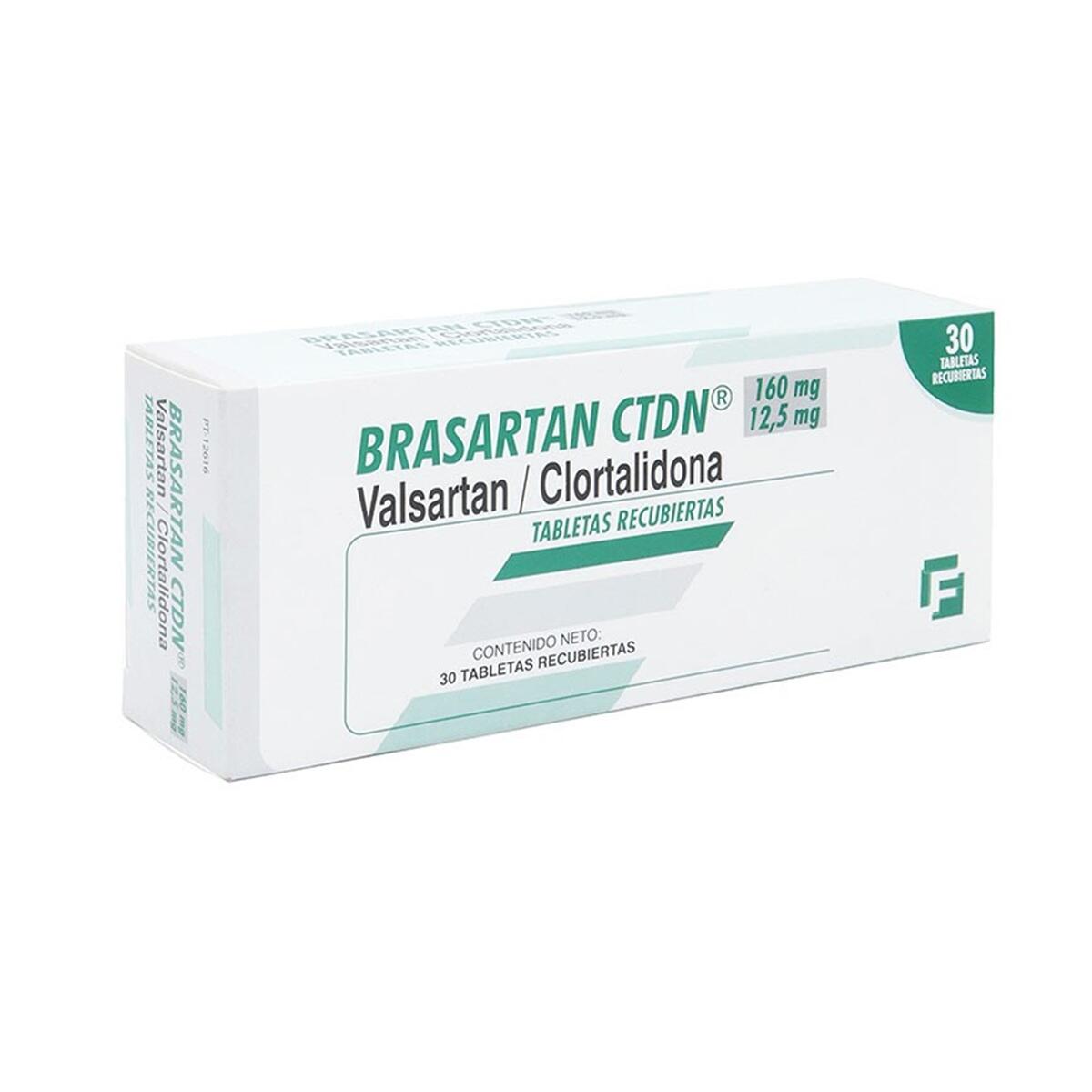 Brasartan Ctdn Valsartan/clortalidona 160/12.5 Mg X 30 Tabl