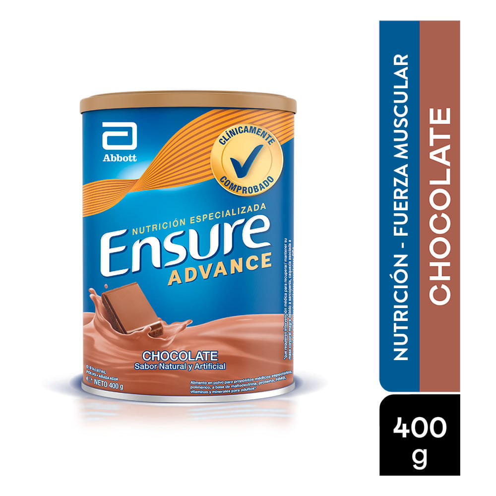 ENSURE ADVANCE POLVO CHOCOLATE TARRO X 400 GR