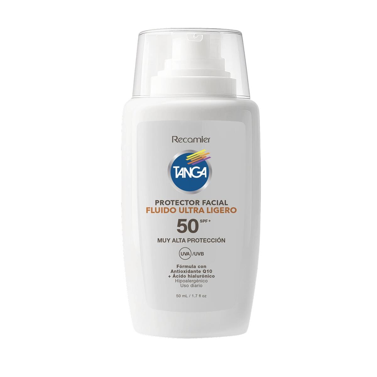 Protector Solar Facial Tanga Fluido Ultra Ligero Spf 50+ X 50 Ml ...