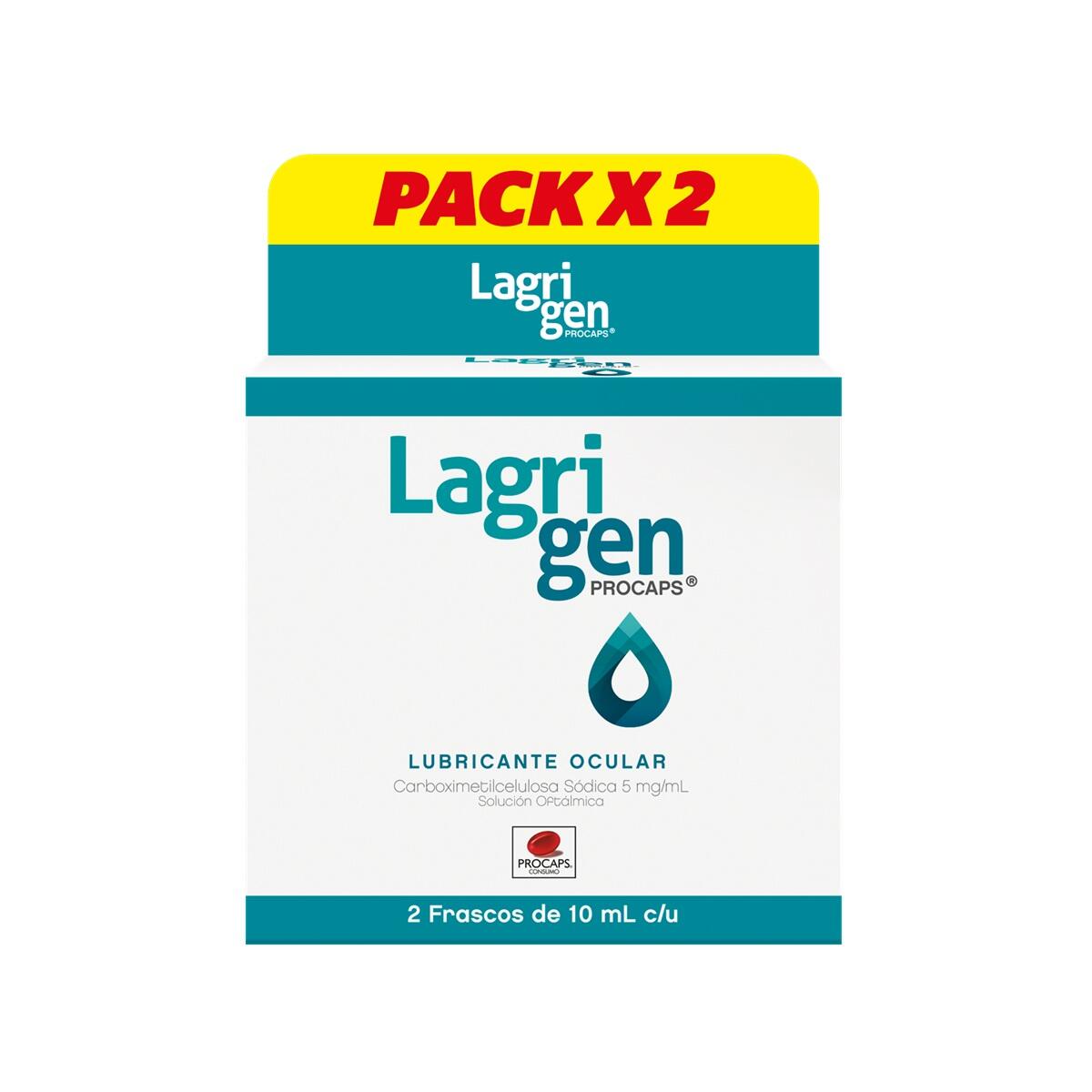 Lagrigen Carboximetilcelulosa 5 Mg/ml Oftalmico X 10 Ml Pack X 2 Und ...