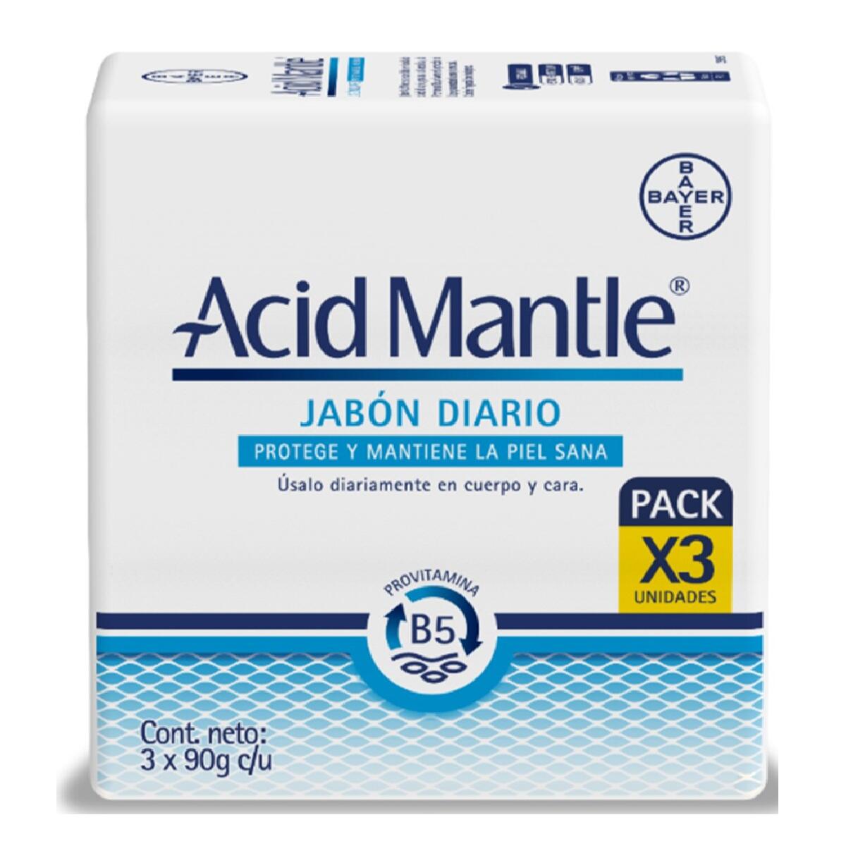 Acid Mantle Jabon Barra X 90 Gr X 3 Und - TuDrogueríaVirtual.com