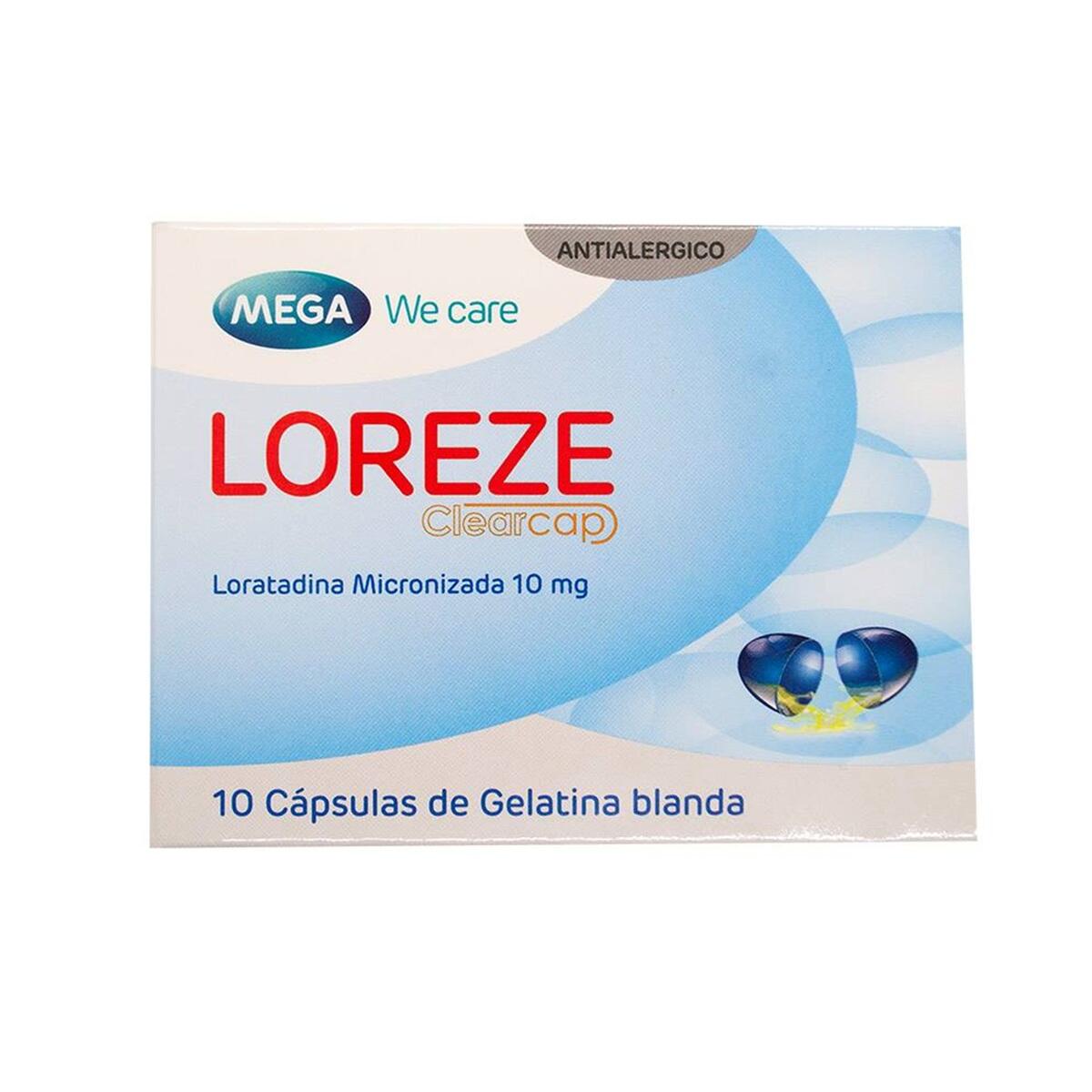 Loreze Loratadina 10 Mg X 10 Caps - TuDrogueríaVirtual.com