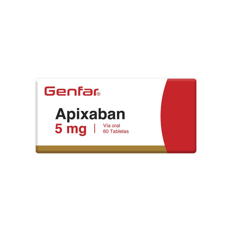 Apixaban 5 Mg X 60 Tabl - TuDrogueríaVirtual.com